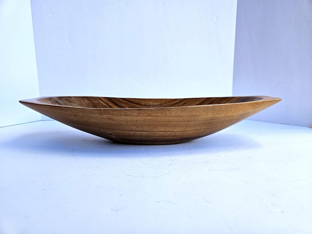Long Oval Wood Bowl - Made in Hong Kong - Vintage - Etsy