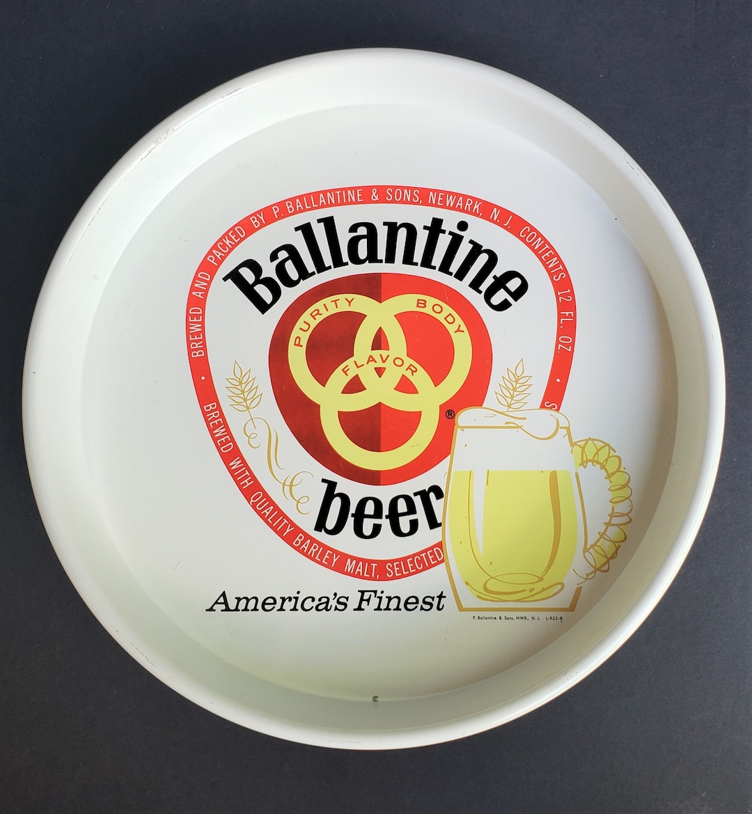 Ballantine & Sons Beer Round Metal Serving Tray - Etsy