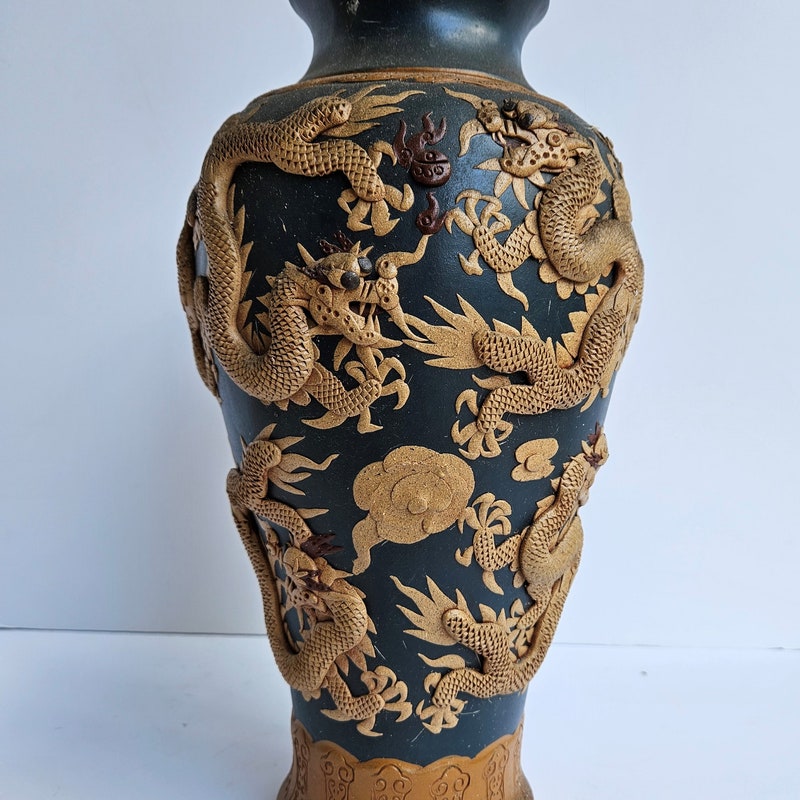 Chinese Dragon Vase - Etsy