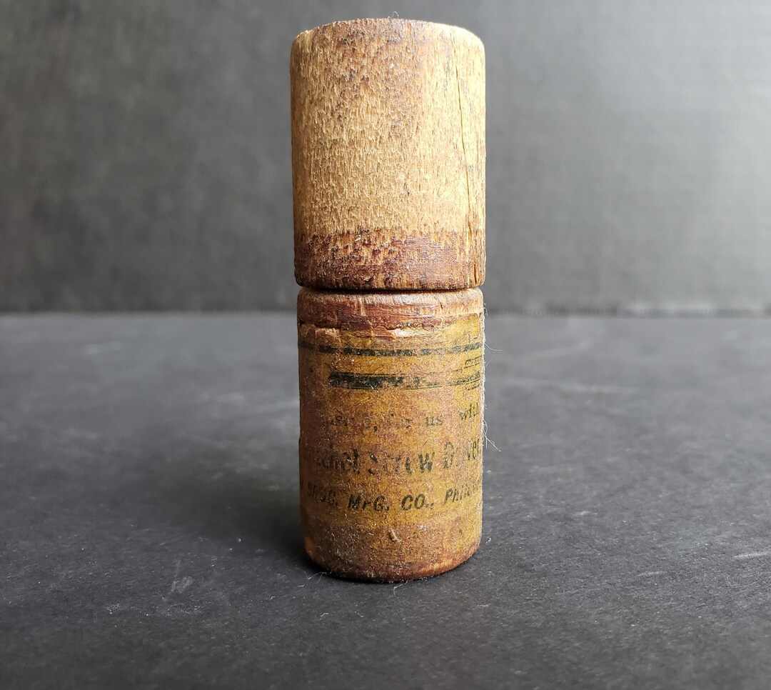 Small Cylindrical Wood Box With North Bros. Manufacturing Co ...