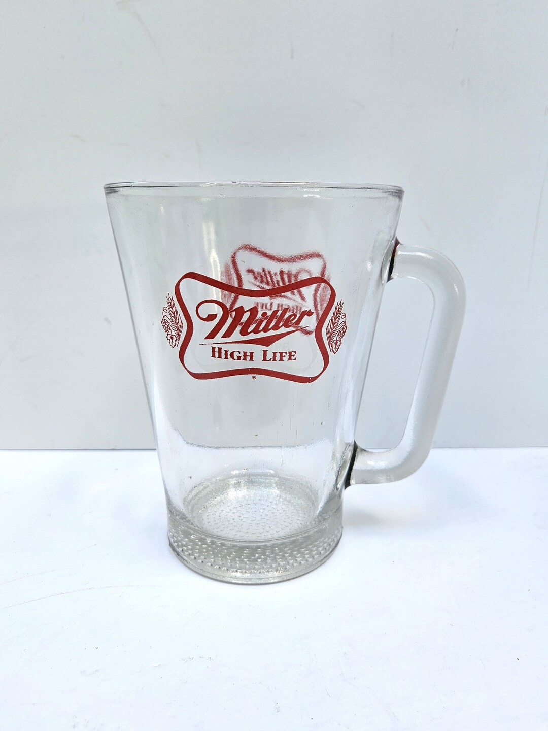 Heavy Glass Miller High Life Beer Pitcher - No Chips, Nicks or Cracks ...