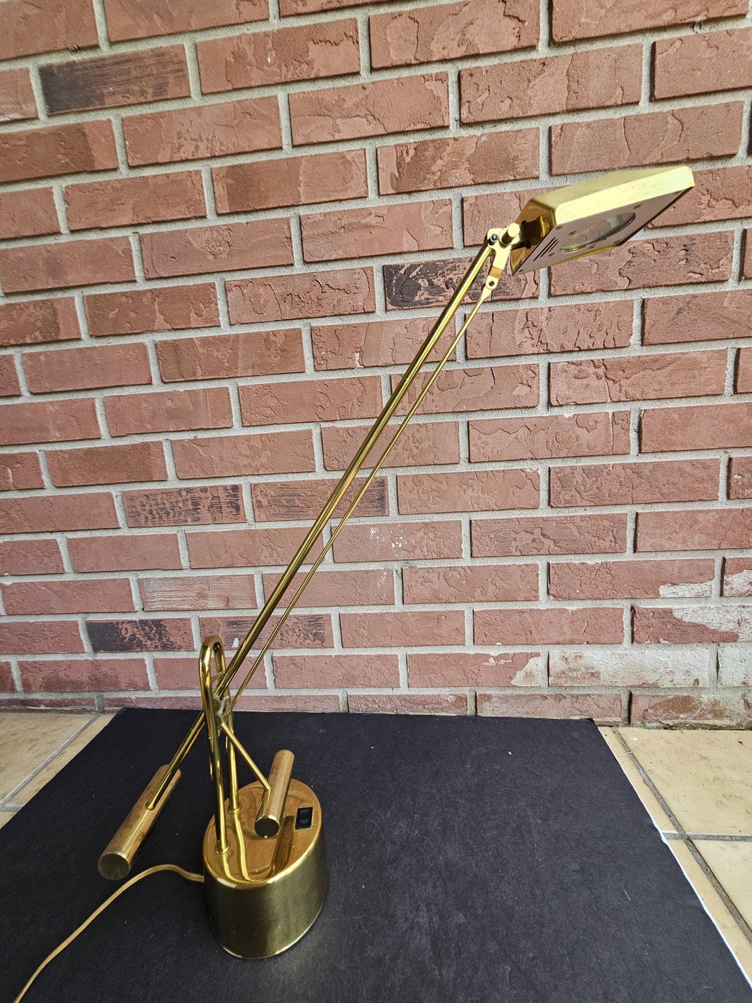 Vintage Brass Pendulum Desk Lamp - Works - Will Ship Fedex for Less ...