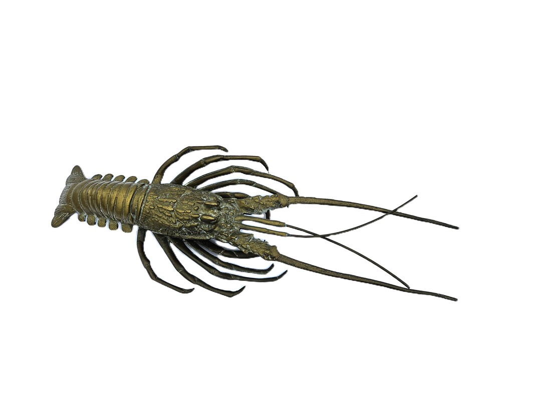 Vintage Heavy Brass Spiny Lobster Sculpture - Realistic - Not Signed - Etsy