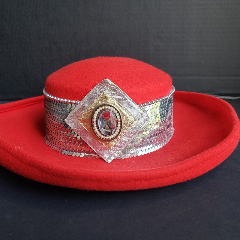 Red Felt Hat - Etsy