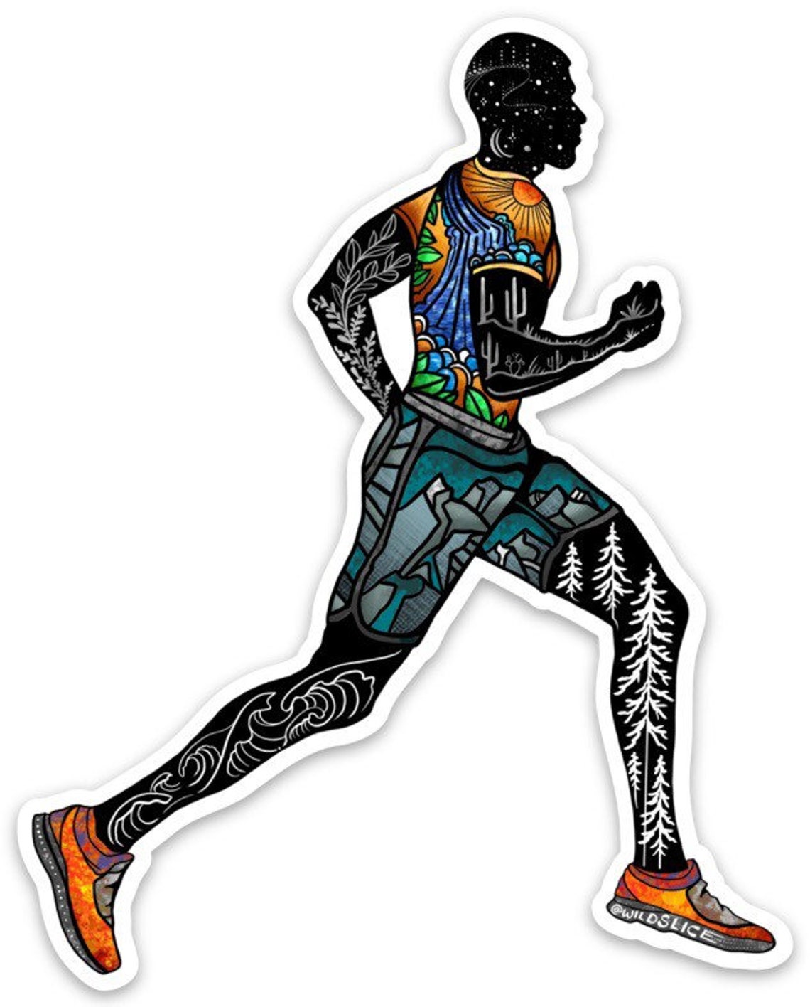 Runner Guy 4 Weatherproof and Durable Outdoor Sticker - Etsy