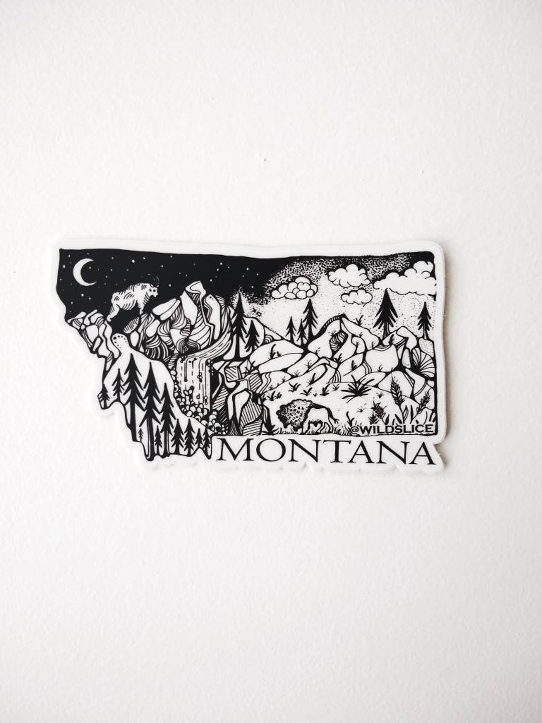 Montana State 4" Weatherproof and Durable, Outdoor Sticker, Travel ...