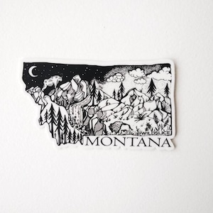 Montana State 4" Weatherproof and Durable, Outdoor Sticker, Travel ...