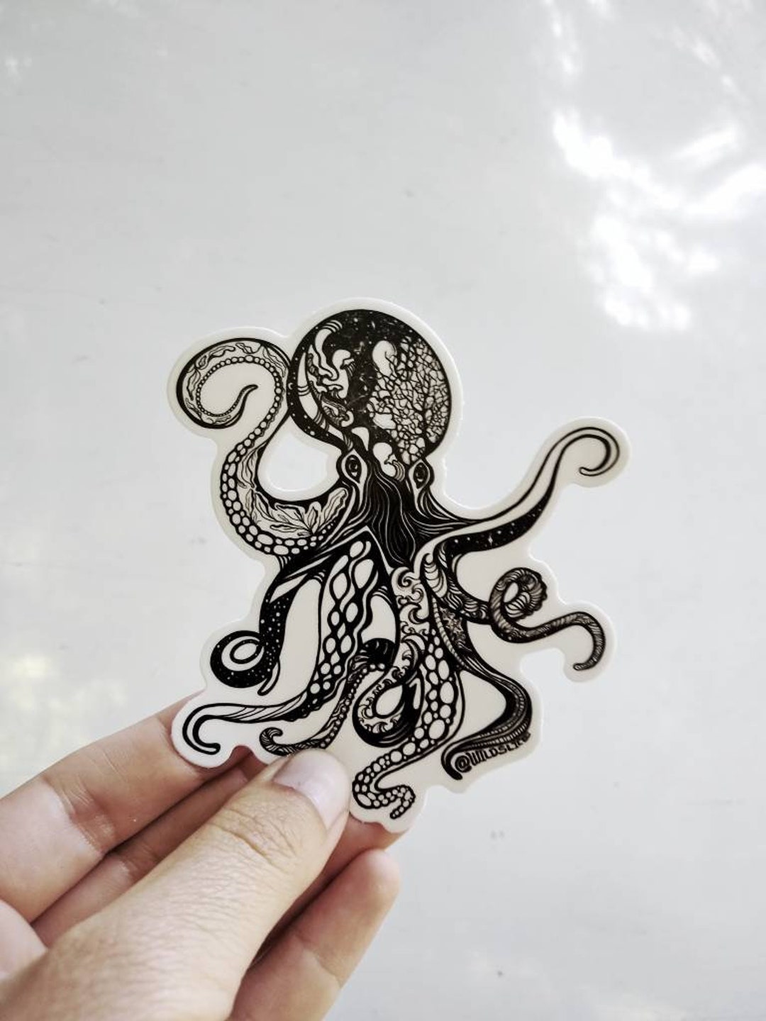 Poseidon the Octopus Sticker 4" Weatherproof and Durable, Outdoor ...
