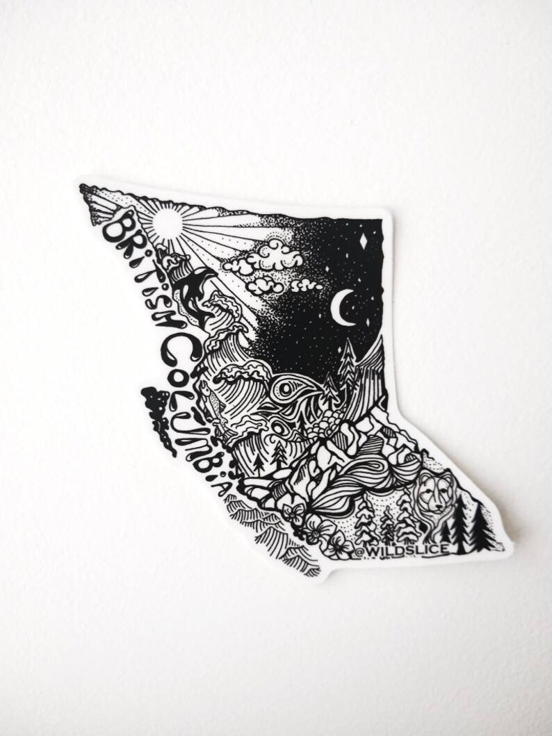 British Columbia, Canada Stickers! 4" Weatherproof and Durable. Great ...
