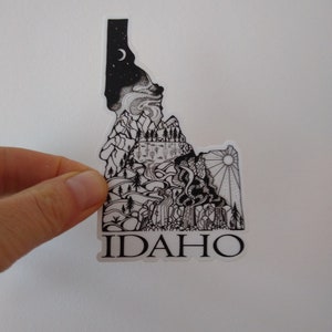 Idaho State 4" Weatherproof and Durable, Outdoor Sticker, Travel ...