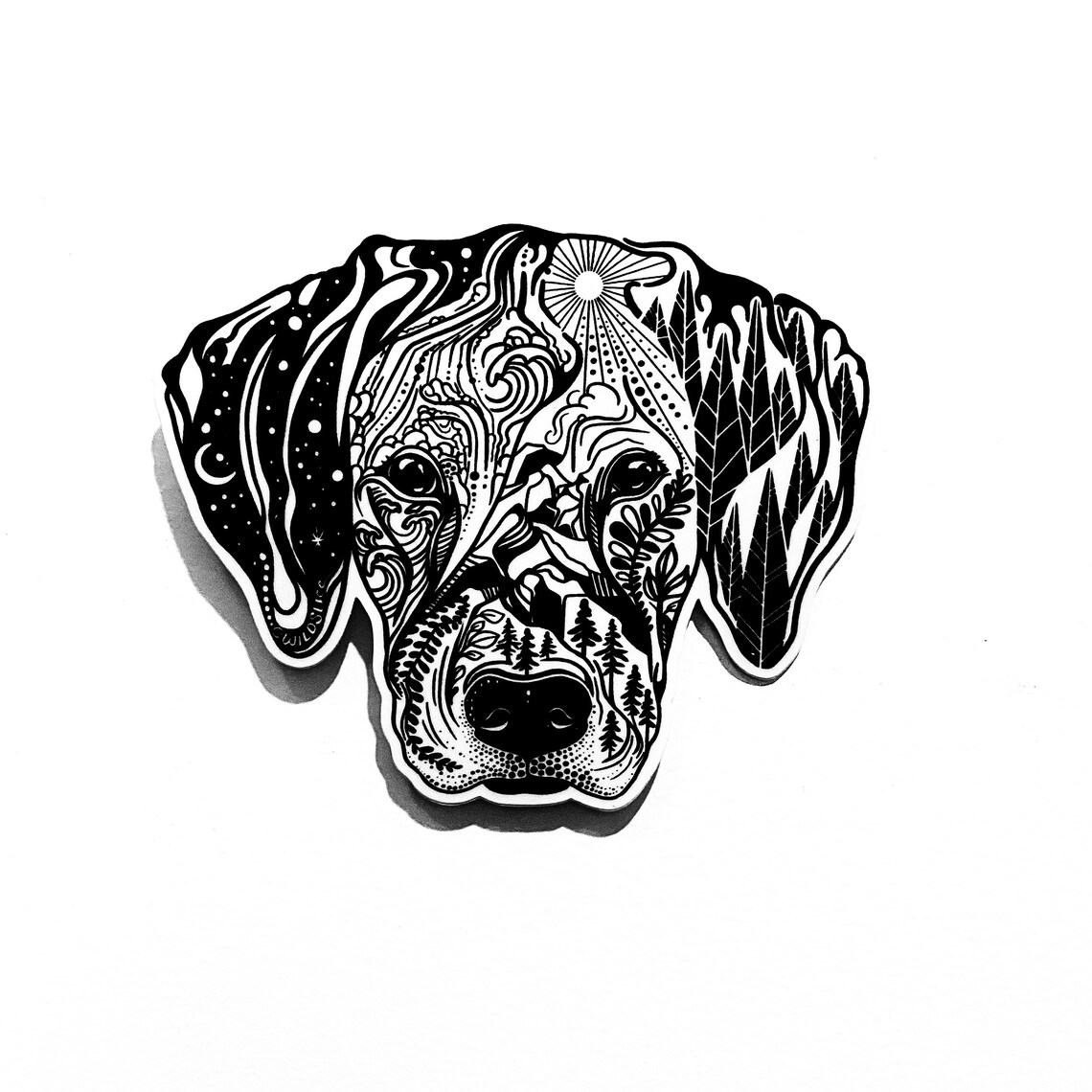 Hound Dog Sticker Wild Slice Vinyl Decal Dog Sticker Dog - Etsy