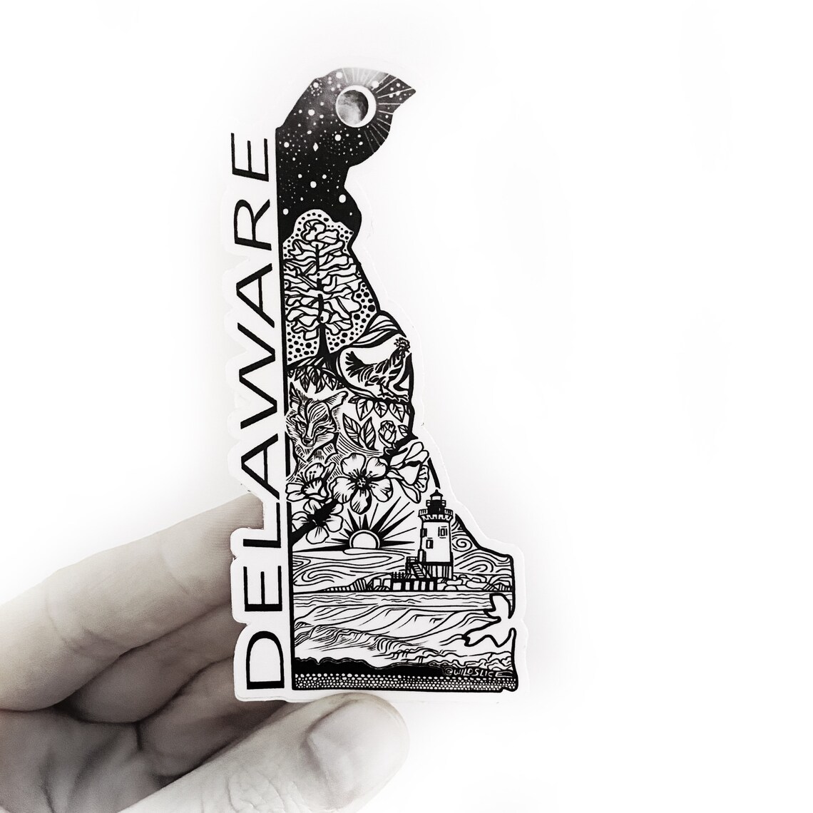 Delaware State 4” Stickers DE Weatherproof Vinyl and Super Durable - Etsy