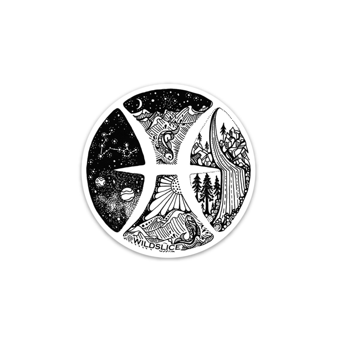 Pisces Zodiac Stickers 3" Vinyl Weatherproof and Durable - Etsy
