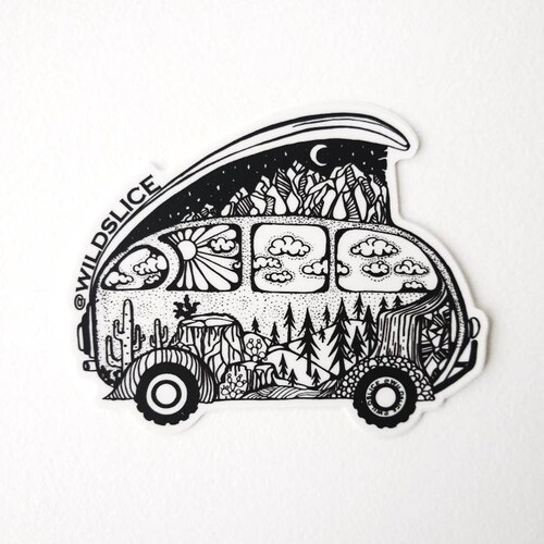 Adventure Van Sticker Camper Bus Vanlife Camping Decals - Etsy