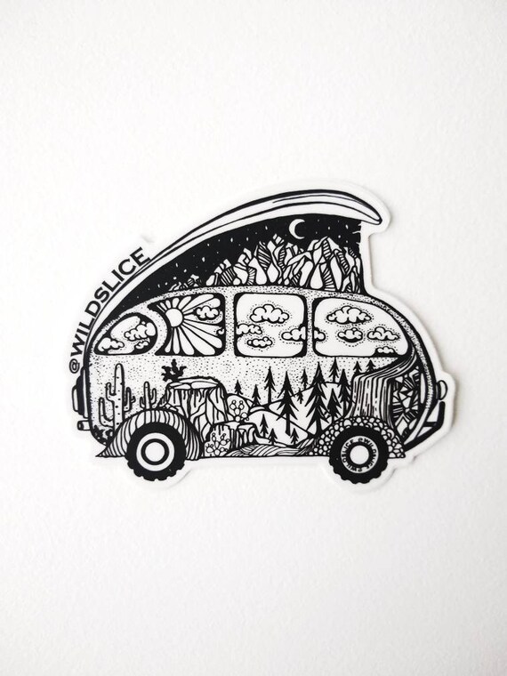 Adventure Van Sticker Camper Bus Vanlife Camping Decals - Etsy