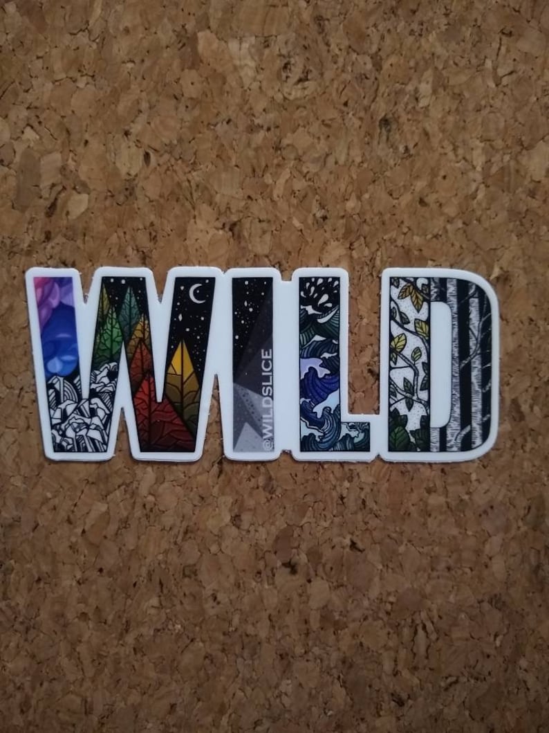 WILD stickers Mountains Waves Galaxy Sticker 4 | Etsy