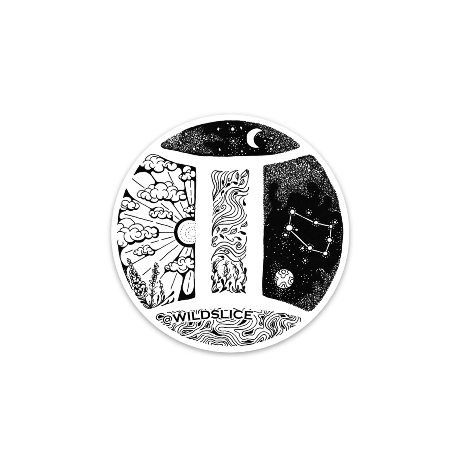 Gemini Zodiac Stickers 3" Vinyl Weatherproof and Durable - Etsy