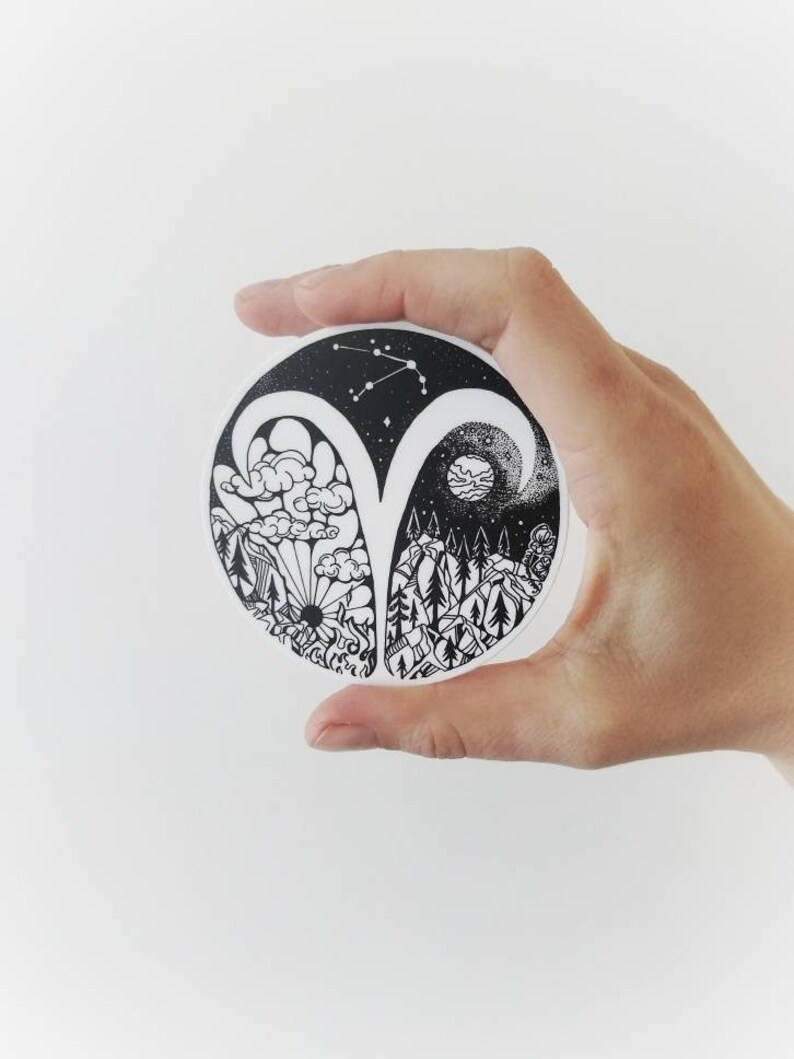 Aries Zodiac Stickers 3" Vinyl Weatherproof and Durable - Etsy