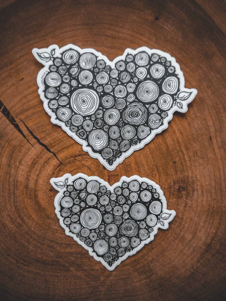 Wild Heart Sticker 3" and 4" Weatherproof and Durable, Outdoor Sticker ...
