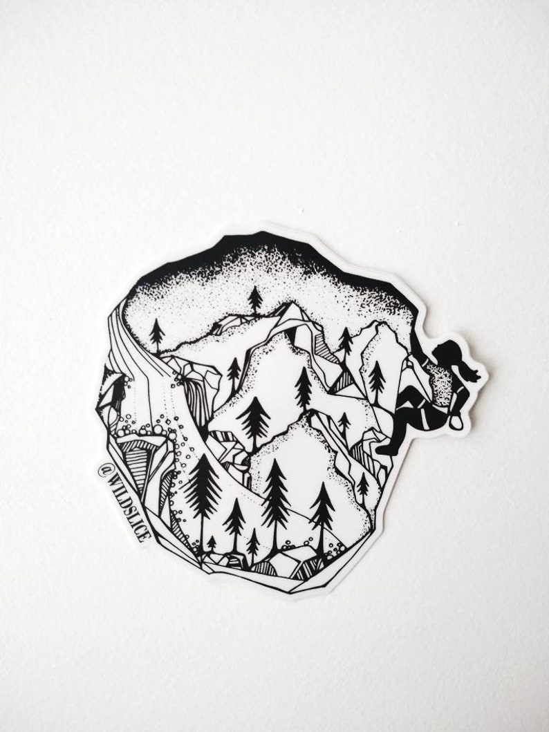 Rock Climber Girl Sticker 4" Weatherproof and Durable, Outdoor Sticker ...