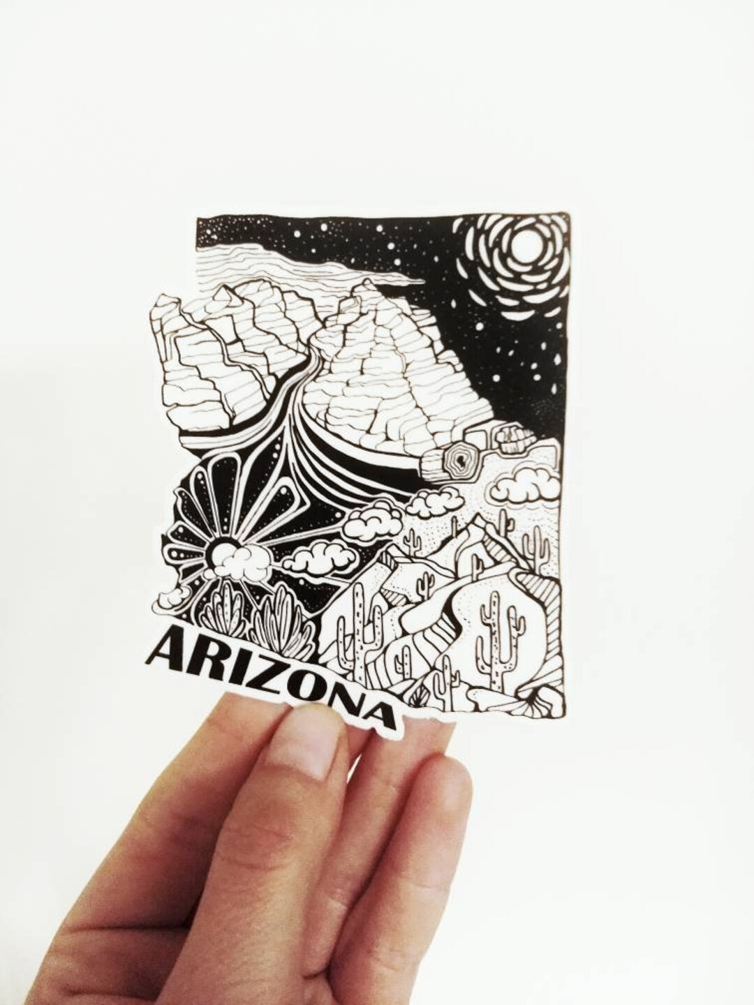 Arizona State 4" Weatherproof and Durable, Outdoor Sticker, Travel ...