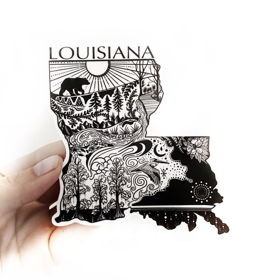 Louisiana 4 State Sticker Decal Bumper Sticker - Etsy