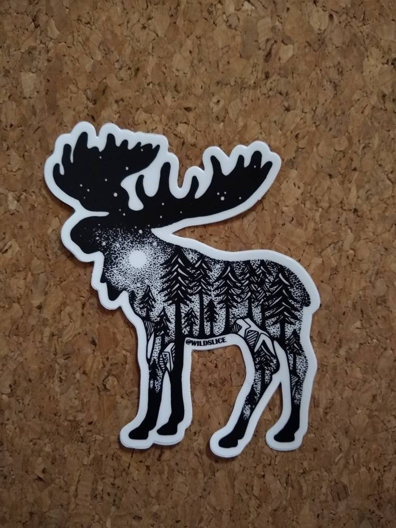 Moose Sticker 4 Weatherproof and durable Outdoor | Etsy