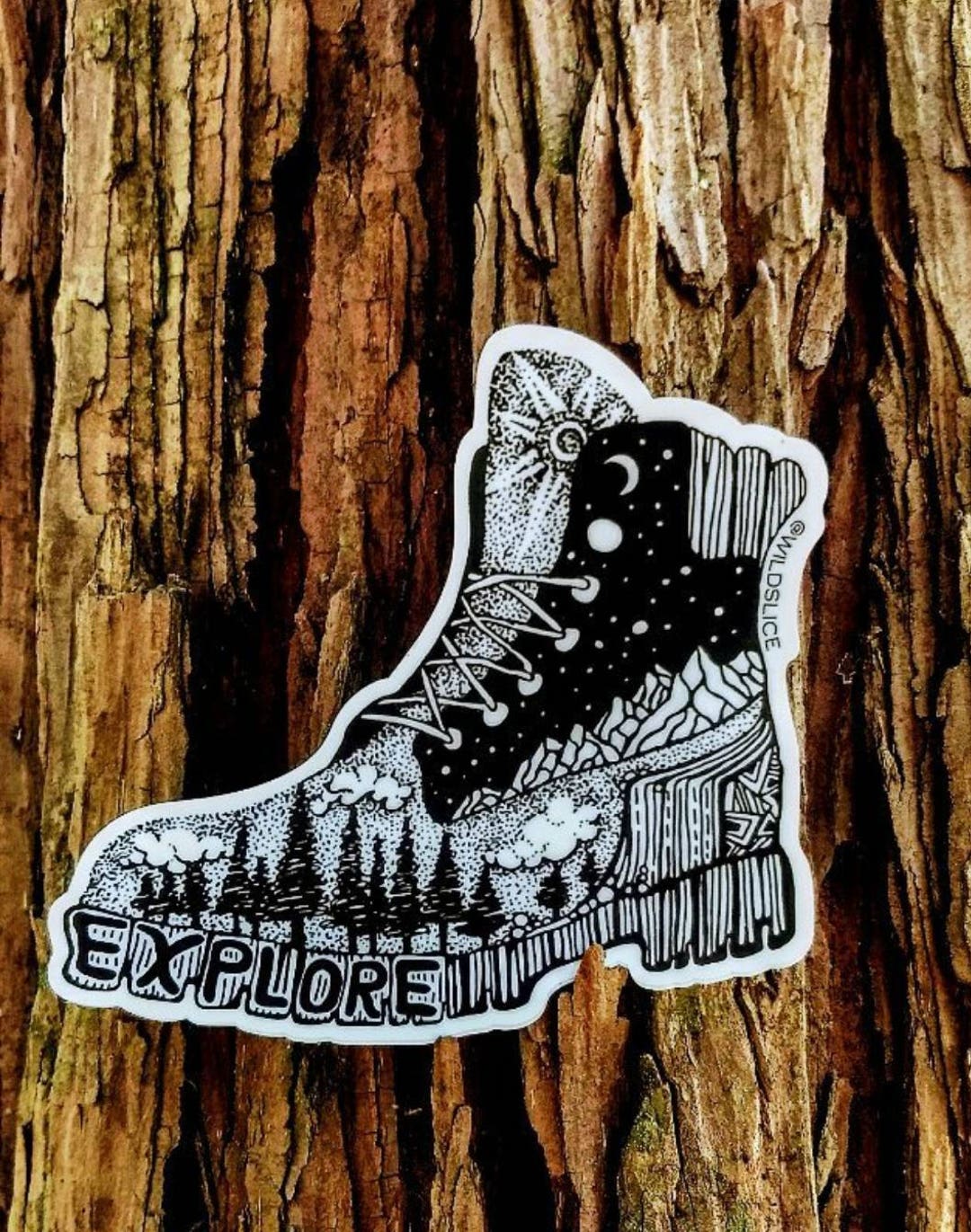 Hiking Boot Sticker 4" Weatherproof and Durable, Outdoor Sticker ...