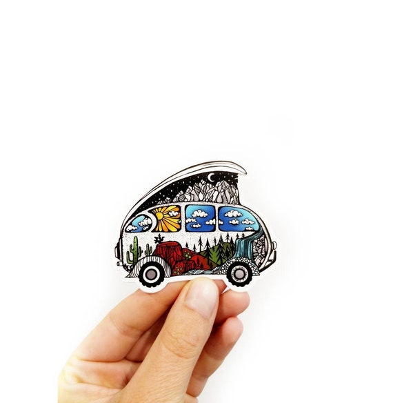 Mini Adventure Van Stickers Limited Release. Camper Bus - Etsy