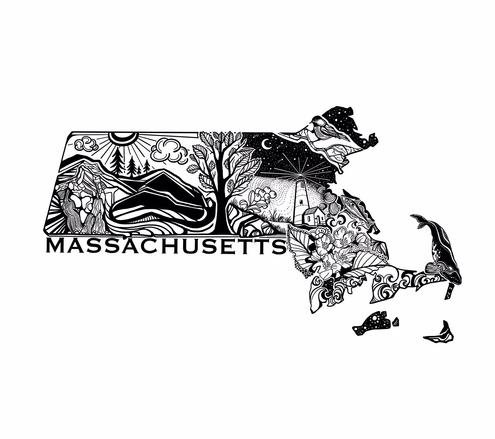 Massachusetts State Sticker Decal Bumper Sticker - Etsy Ireland