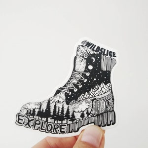 Hiking Boot Sticker 3 Weatherproof and Durable Outdoor | Etsy