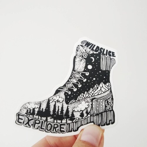 Hiking Boot Sticker 3 Weatherproof and Durable Outdoor | Etsy