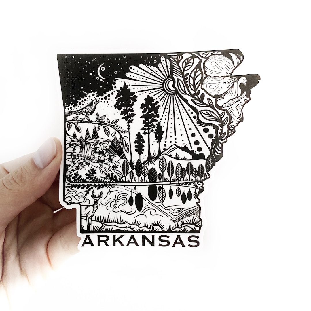 Arkansas State Sticker 4" Weatherproof and Durable, Outdoor Sticker ...