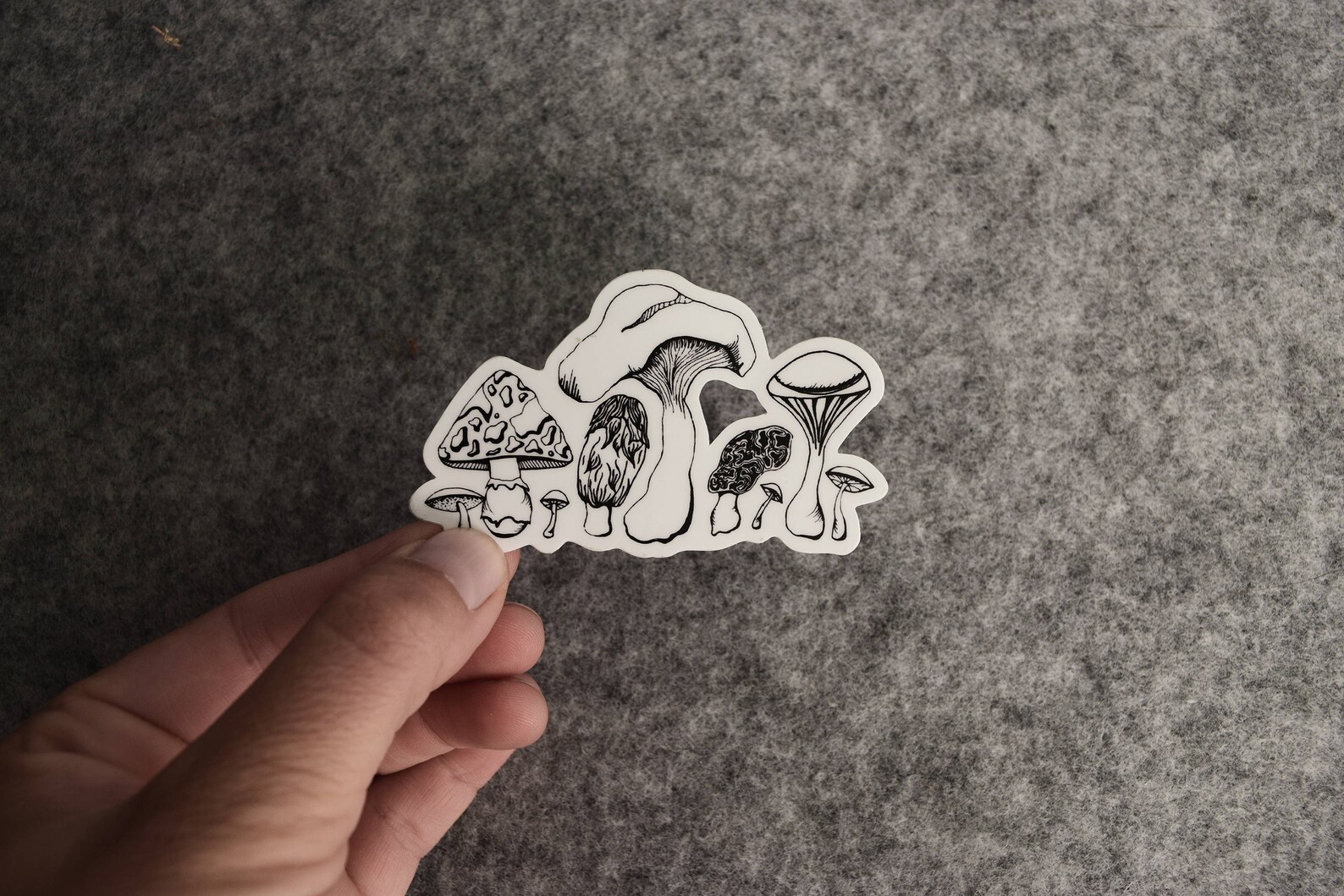 Mushroom Sticker 3" Weatherproof Vinyl Sticker Decal, Waterbottle, Art ...