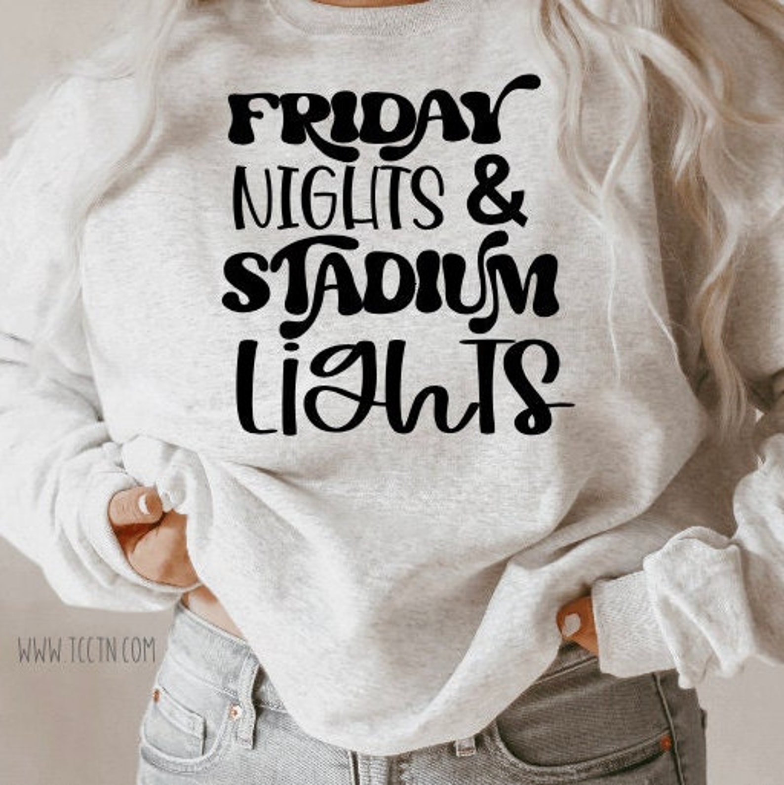 Friday Nights and Stadium Lights Sweatshirt - Football Season Fleece ...
