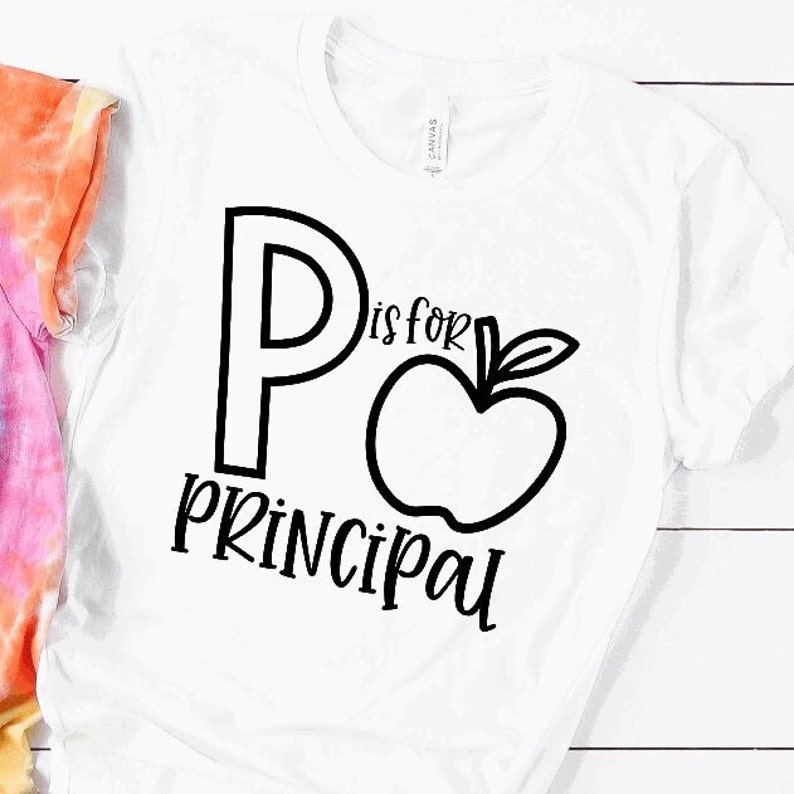 P is for Principal Tie Dye Shirt - Back to School Outfit - Etsy