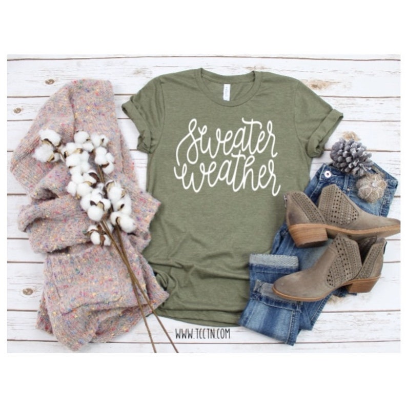 Sweater Weather Shirt Adult Ladies Girls Youth Tops Fall - Etsy