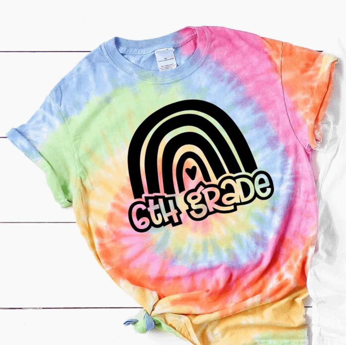Tie Dye School Grade Shirt First Day of School Tops Rainbow - Etsy
