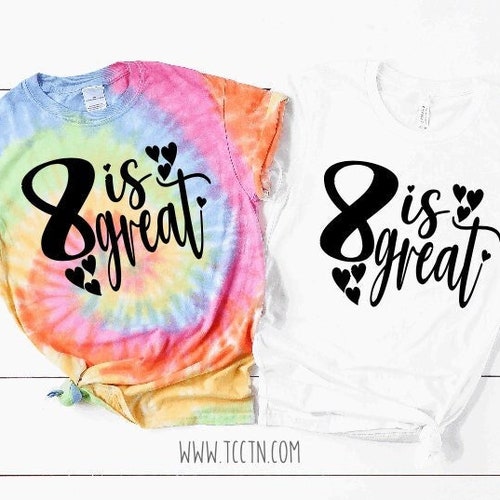 Eight is Great Birthday Shirt 8th Birthday Shirt Eight - Etsy
