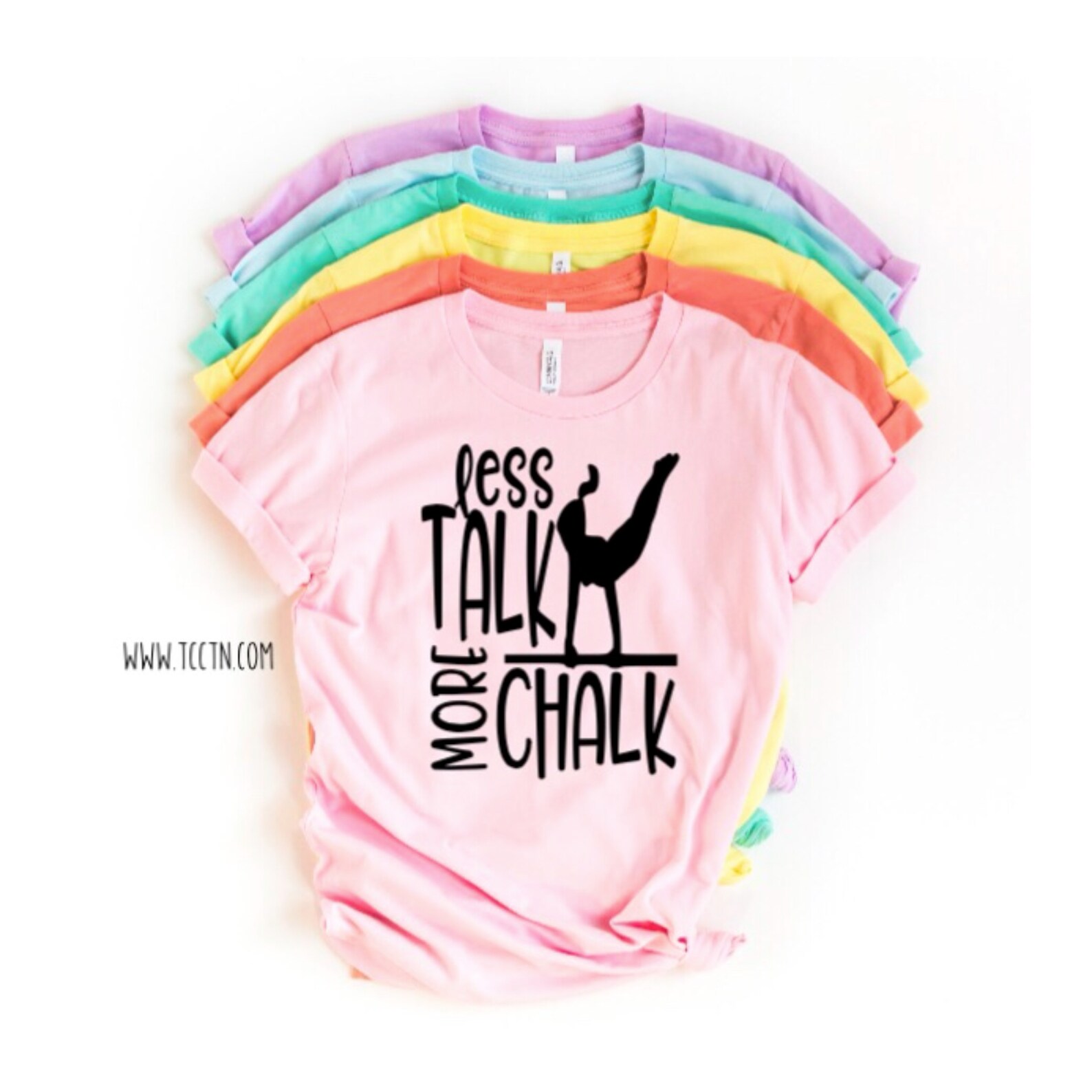 Less Talk More Chalk Gymnastics Shirt Girls Youth Tie Dye | Etsy