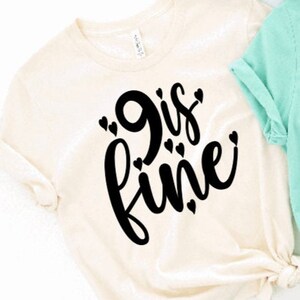 9 is Fine Shirt With Heart Accents | Girl's Birthday Tie Dye Solid ...