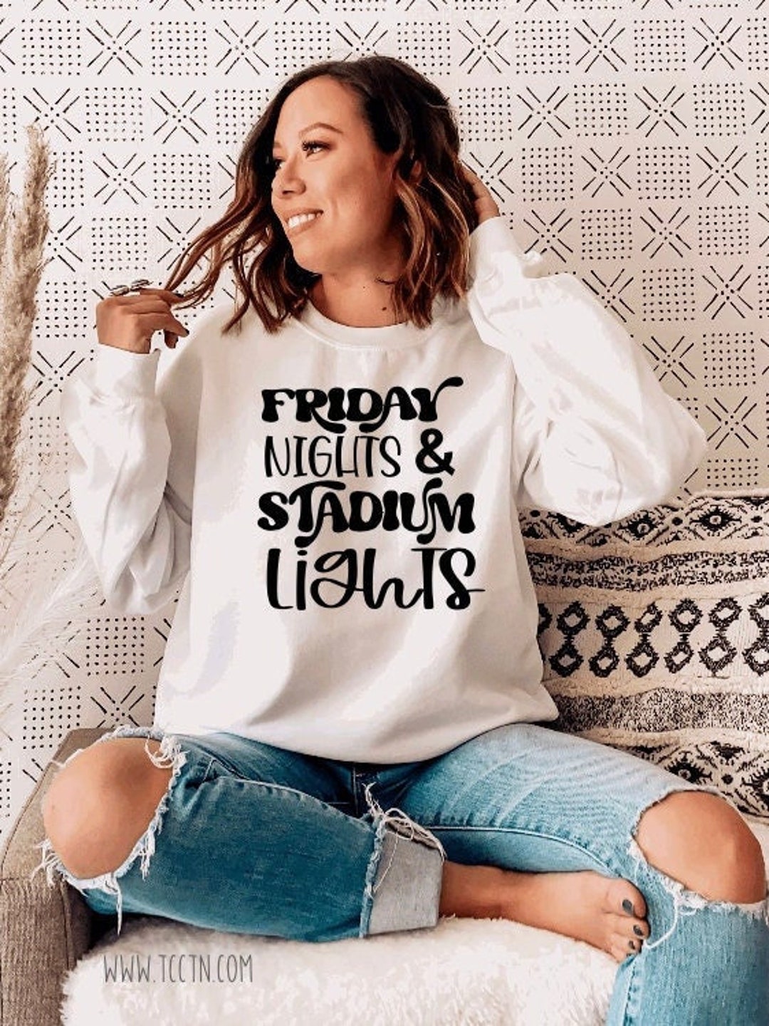 Friday Nights and Stadium Lights Sweatshirt - Football Season Fleece ...