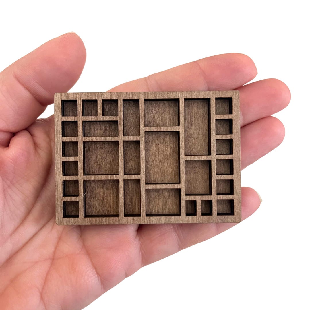 MINIATURE PRINTER TRAY | Dollhouse Decor Drawer | Version #3 | 27 Slots ...