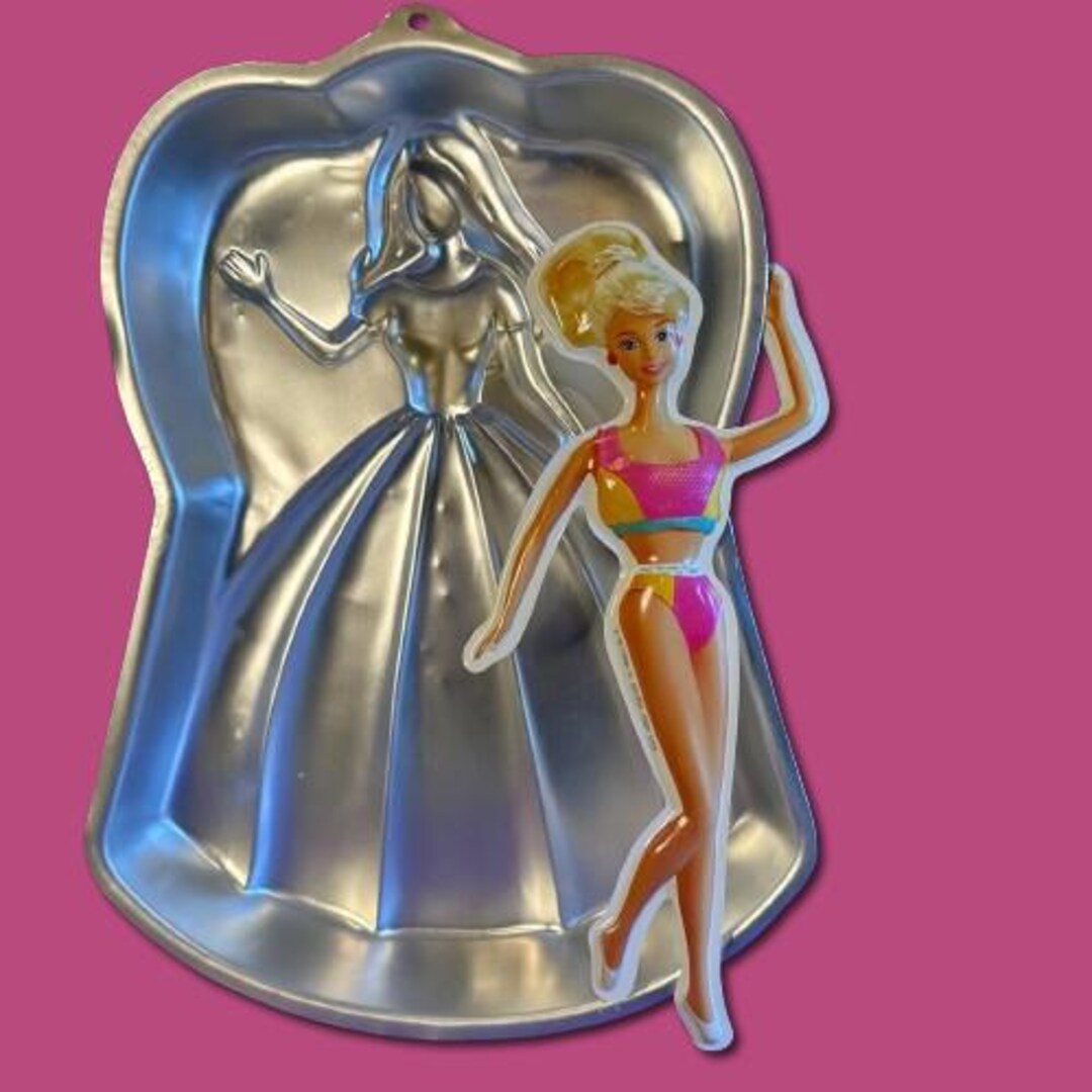 Vintage 1998 Wilton Barbie Cake Pan With Plastic Inlay – Perfect for ...
