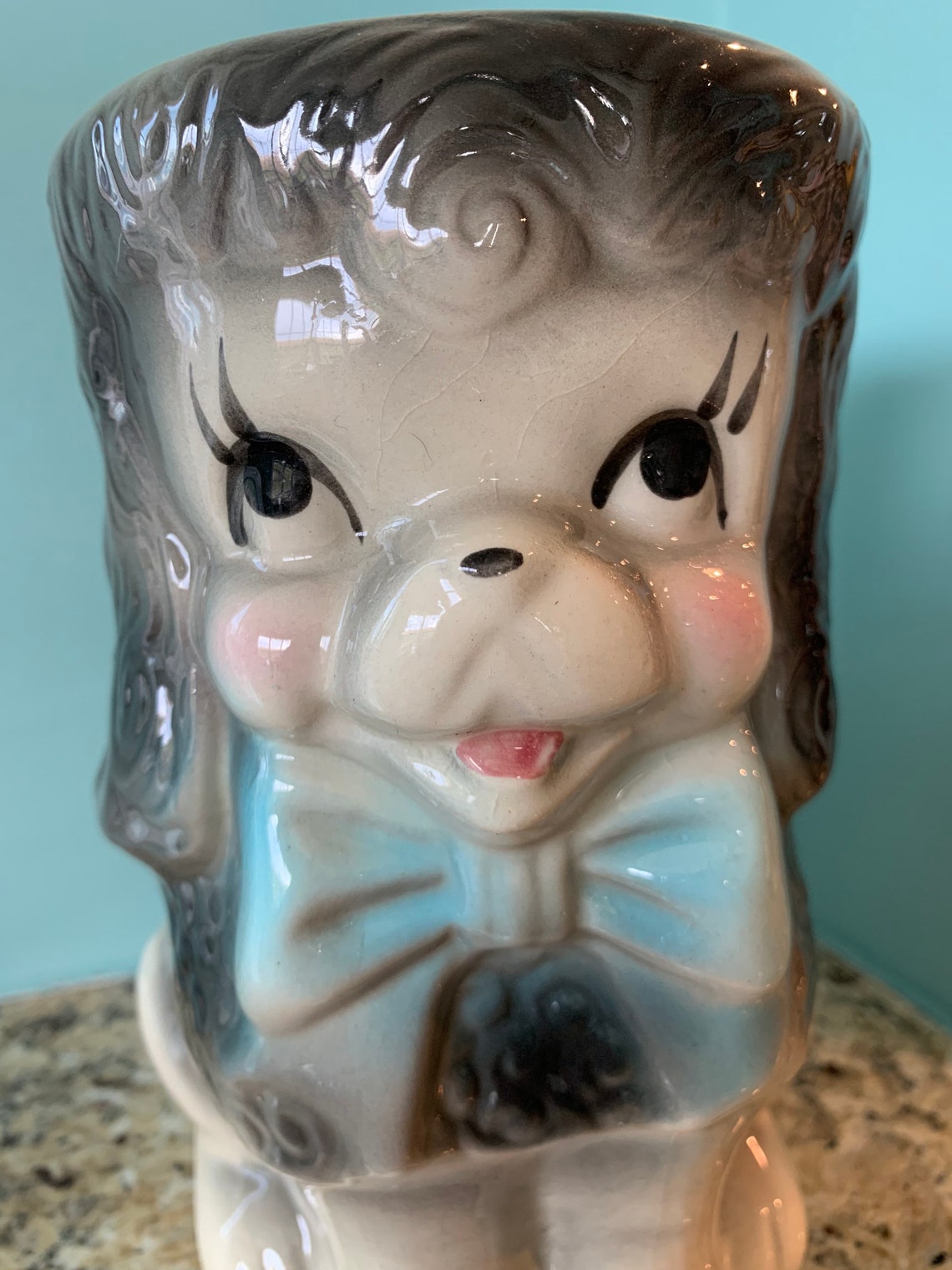 REPURPOSED Bisque Poodle Cookie Jar NO LID Vintage Poodle | Etsy