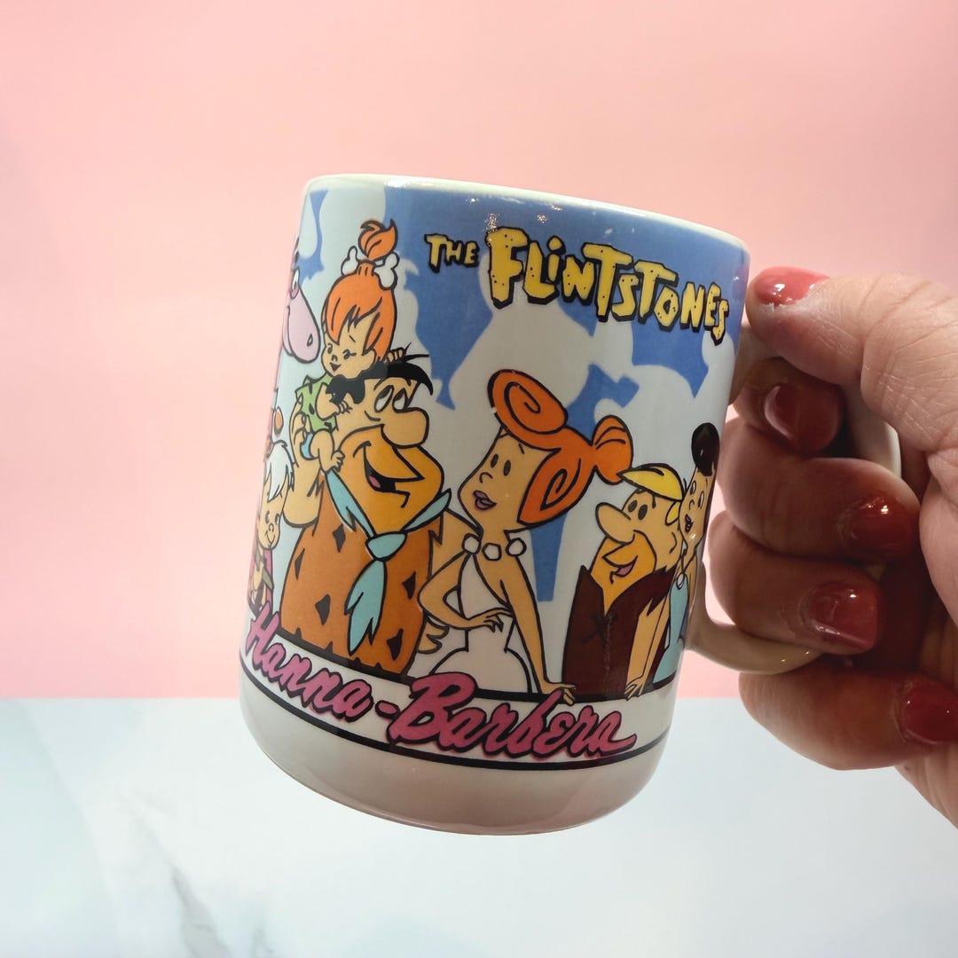 Vintage 1990s Flintstones & Jetsons Coffee Mug – Dual-sided Hanna ...