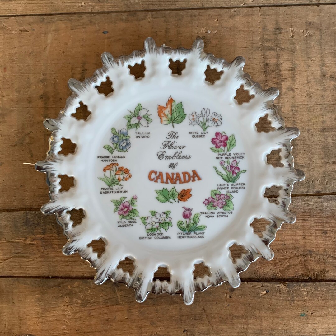 Vintage the Flower Emblems of Canada Decorative Floral Wall - Etsy