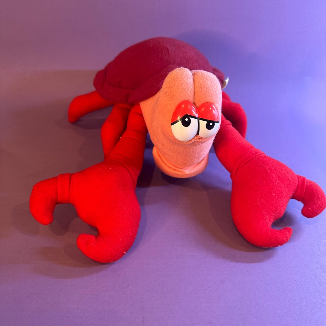Vintage Sebastian Plush Toy Disneys the Little Mermaid Classic - Etsy