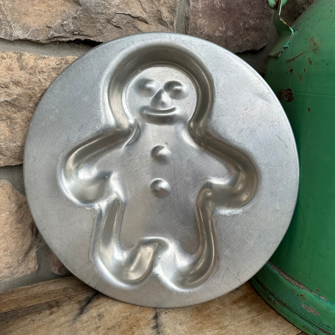 Vintage Gingerbread Man Aluminum Cake Pan - Etsy