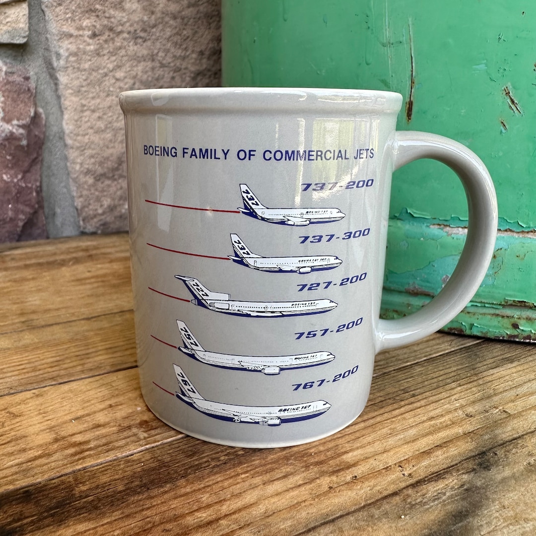 Vintage Boeing Commercial Jets Coffee Mug Collectible Aviation ...